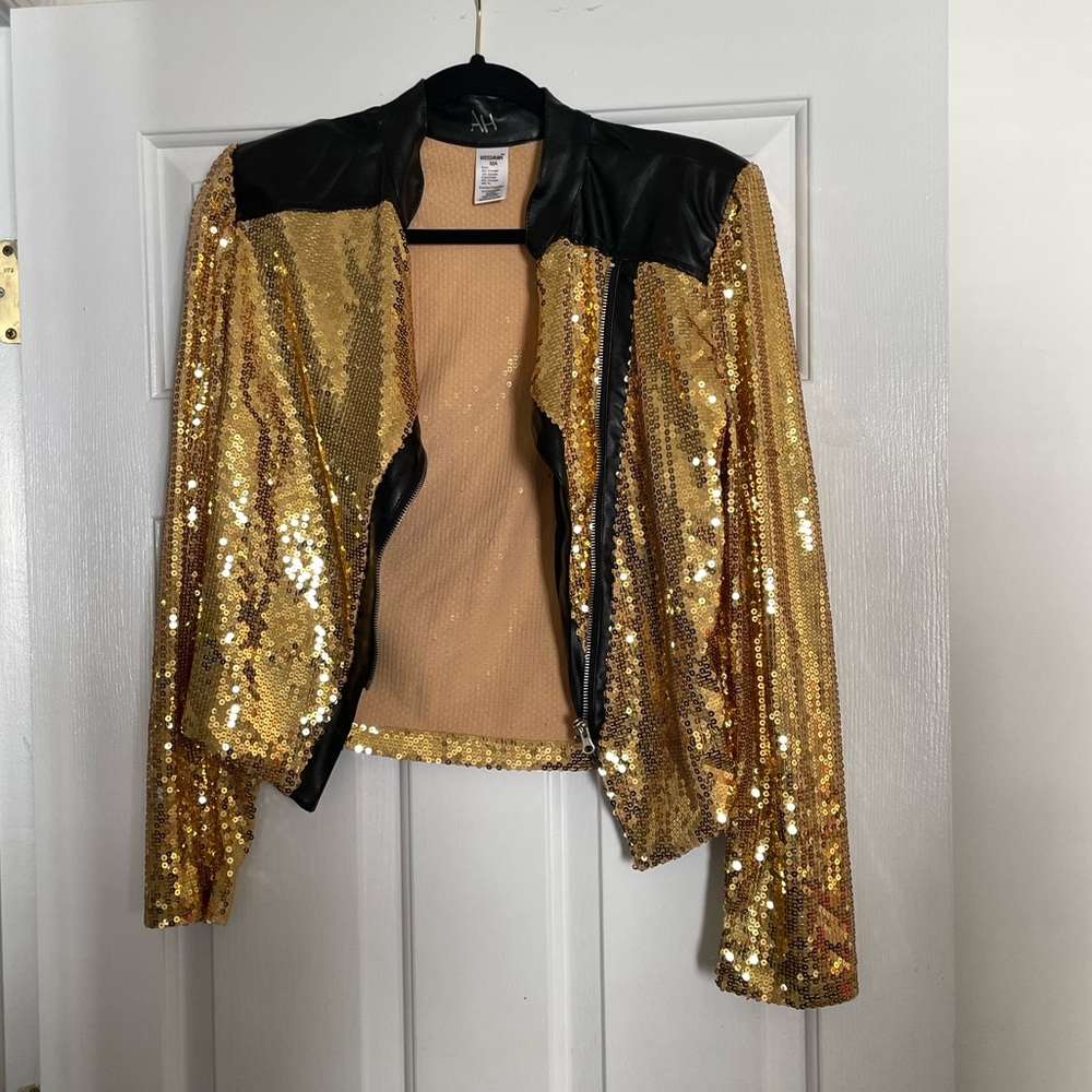 Gold Sparkly Jacket Dance Costume - Gem